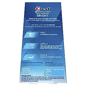 Crest 3D Whitestrips Bright Levels 7 Whiter Teeth Whitening Kit, 11 Treatments (Pack of 1), 22.0 Count