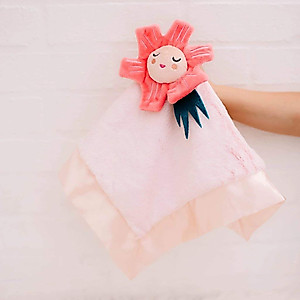 Lucy Darling Little Artist Security Blanket Soft Baby Lovey Baby Gifts for Newborn Boys and Girls Baby Snuggle Toy Baby Flower Floral Design