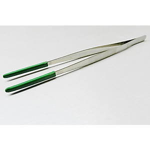 Tweezers Rubber PVC Coated Tips 12" Stainless Steam Ultrasonic Cleaning for Lab Industrial Jewelry Tool Tweezers Tips Have Rubber Coating for Securely Holding to Not Mar Scratch the Article By JTS