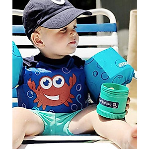 Re Play 2pk Snack Stack Food Storage Containers for Baby, Toddlers, and Children, Made from Virtually Indestructible Recycled HDPE, Includes Travel Lid, Dishwasher & Microwave Safe, Purple