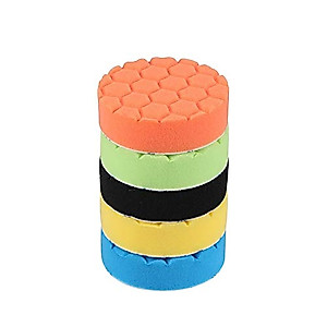 Lavino Spta 3 Inch (80mm) Buffing Pad Polishing Pad Buffer Polish Pads Kit for Car Polisher DIY Quality Select Color - (Color: Green)