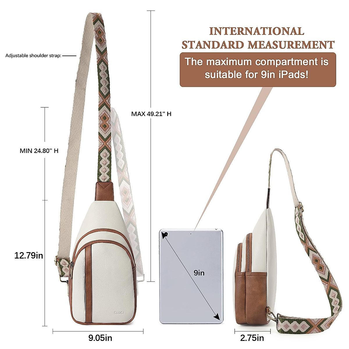 CLUCI Sling Crossbody Bag Bundles with Cute Backpack