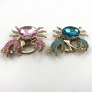 SEADEAR Diamond Crab Car Keychain Crab Keychain Crab Car Keychain Pendant Handbag Wallet Backpack Charm for Women Girls