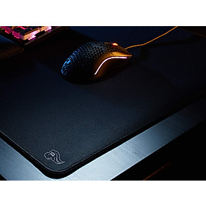 Glorious XL Gaming Mouse Mat/Pad - Stealth Edition- Large, Wide (XL) Black Cloth Mousepad, Stitched Edges | 16"x18" (G-XL-Stealth)
