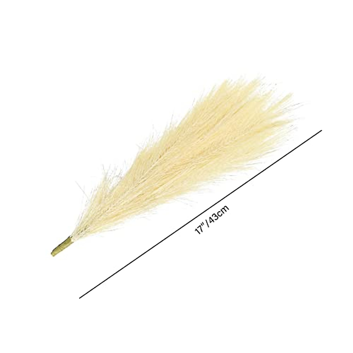 Mandy's 6pcs Yellow Silk Pampas Grass Artificial Flowers 18" for Home Kitchen Wedding Decorations Wedding Floral Arrangement （Vase not Include）