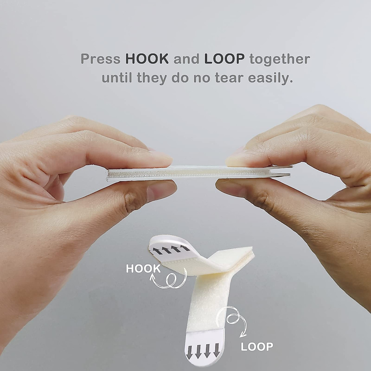 48-Pairs(96 Strips) Small Picture Hanging Strips Heavy Duty,Removable Hook and Loop Tape, Picture mounting Strips,Perfect for Wall Art Hanging Frames, Posters