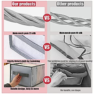 Duyoku Clothes Organizer - Dresser Drawer Organizers 2PCS, Drawer Organizer Clothes, 9 Grids Closet Storage, Washable, for Jeans, Pants, Sweater(GREY)