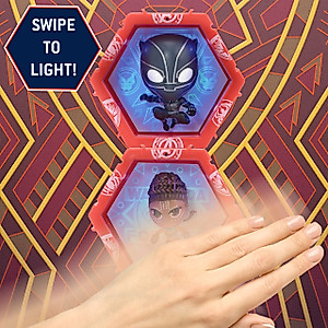 WOW! PODS Avengers Collection - Wakanda Forever Black Panther and Shuri | Superhero Light-Up Bobble-Head Figures | Official Marvel Collectable Toys & Gifts,Black Panther & Shuri,4 inches
