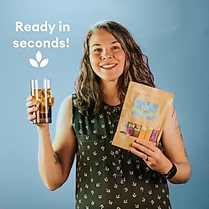 Cusa Tea & Coffee | Premium Instant Green & Black Tea Variety Pack With Real Fruit & Spices | Organic Leaves Drink Mix Packets | Hot or Iced Tea (10 Single Servings)