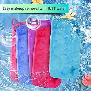 Nugilla Makeup Remover Cloth, 5 Packs Reusable Microfiber Makeup Remover Towels, Face Towel for Women