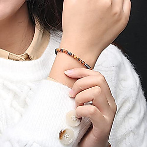 JoycuFF Tigers Eye Morse Code Bracelets For Granddaughter Women Birthday Gifts For Granddaughter From Grandma For Birthday Graduation Christmas Wrap Strand Bracelet Women Jewelry
