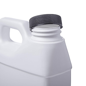 Consolidated Plastics Rectangular F-Style Bottle with Cap, HDPE, White, 16oz, 12 Piece