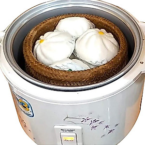 Heavens Tvcz Bamboo Rice Steamer Basket Cooker Thai Asian Food Thai Hot Food Free Cloth 2 Pcs