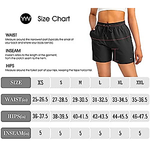 YYV Women's 5" Hiking Golf Shorts Quick Dry Athletic Shorts for Summer Outdoor Casual with Pockets(Pink Medium)