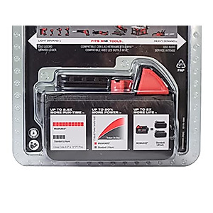 Milwaukee 48-11-1850R M18 18V 5Ah XC Extended Capacity Resistant Battery 2 Pack, (48-11-1850Rx2)