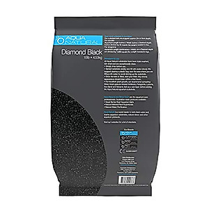 AquaNatural Diamond Black 10lb, Premium Gravel and Substrate for Aquariums, Fish Tanks and terrariums, 1-2mm