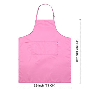 Zihuatailor Light Pink Apron for Women with Pockets | Lightweight and Adjustable Womens Apron