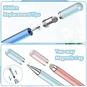 Stylus Pens for Touch Screens(3 Pcs), High Precision 2-in-1 Stylus Pen for iPad Compatible with iPad/iPhone/Tablet/Android/iOS and All Capacitive Touch Screens