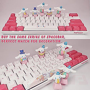 Custom Japanese Anime Keycaps,Compatible with Cherry MX Switches Mechanical Keyboard Pink PBT Keycap,Computer Gaming Keyboards Cute Key Caps,Artisan ESC OEM Profile R4 Key Cap (Step On The Ball)