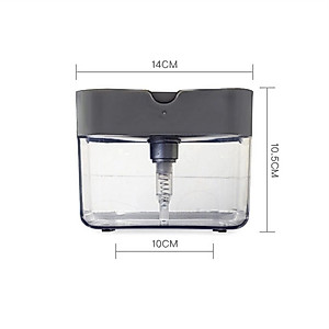 Soap Pump Dispenser Soap Dispenser Pump with Sponge Manual Press Liquid Dispenser Container Manual Press Soap Organizer Kitchen Tools Bottles Dispenser (Color : 1)