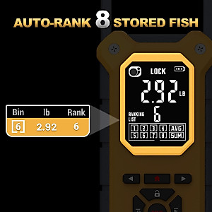 SNAIL TRAIL 8 Storage Bins 50 lbs Digital Fish Weighing Scale & 7.5'' Lip Gripper, Bass Fishing Tournament Culling, Hand Held Travel Items, Electronic Hanging Weight Machine for Luggage, Suitcase, Bag