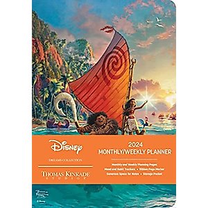 Disney Dreams Collection by Thomas Kinkade Studios 12-Month 2024 Monthly/Weekly: Moana