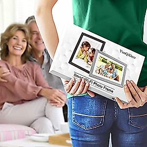 FRAMEO Digital Picture Frame WiFi 10.1 inch IPS Touch Screen HD Display,16GB Storage, Auto-Rotate,Easy Setup to Share Photos or Videos via Frameo APP