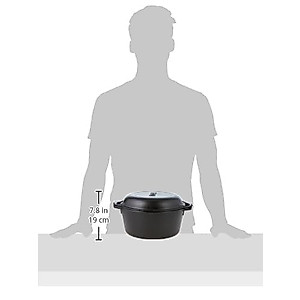 Lodge Cast Iron Serving Pot Cast Iron Double Dutch Oven, 5-Quart