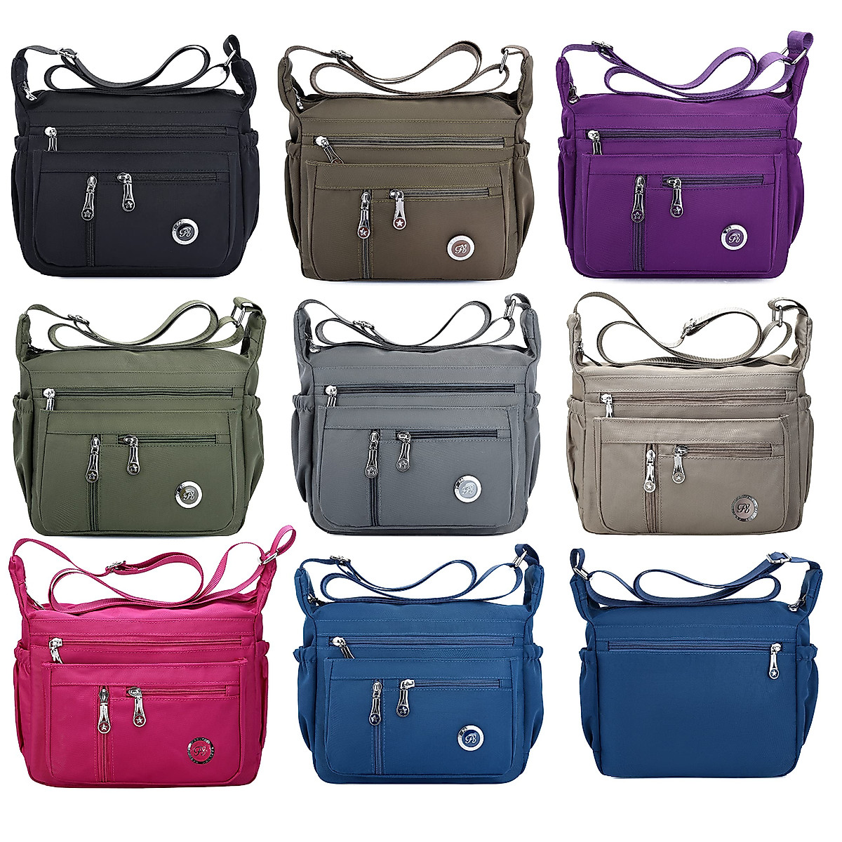 Fabuxry Purses and Shoulder Handbags for Women Crossbody Bag Messenger Bags (Purple)