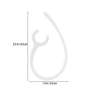 Mikikit Ear Hook 10pcs Hook Clamps HEA Universal for Ear Single Large Black Hanging Shape Replacement Earphone Clamp .mmrandom Color Clip Clear Small Headset Ear Clips