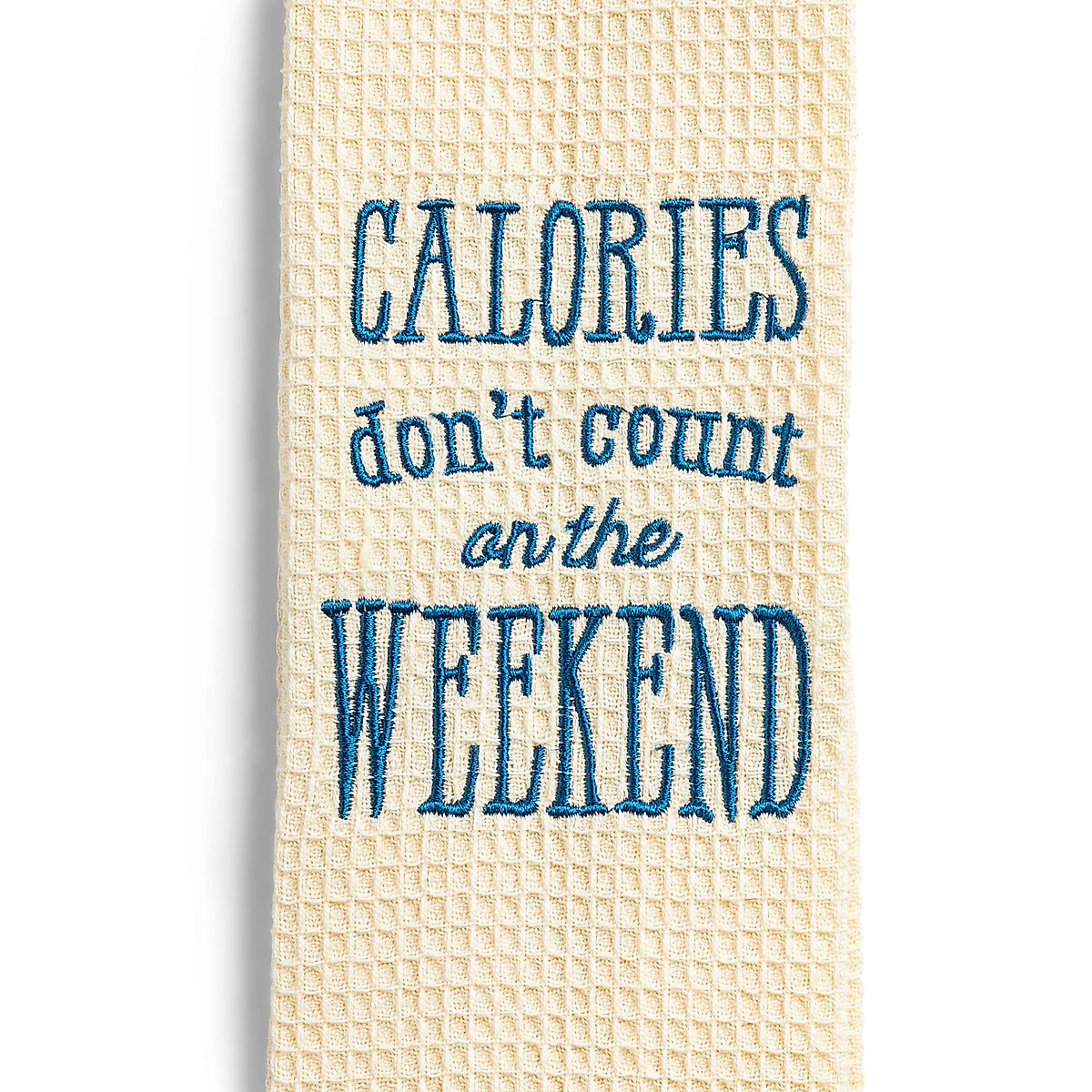 DEMDACO Calories Don't Count Extra Long Cotton Blend Over The Shoulder Kitchen Towel Boa