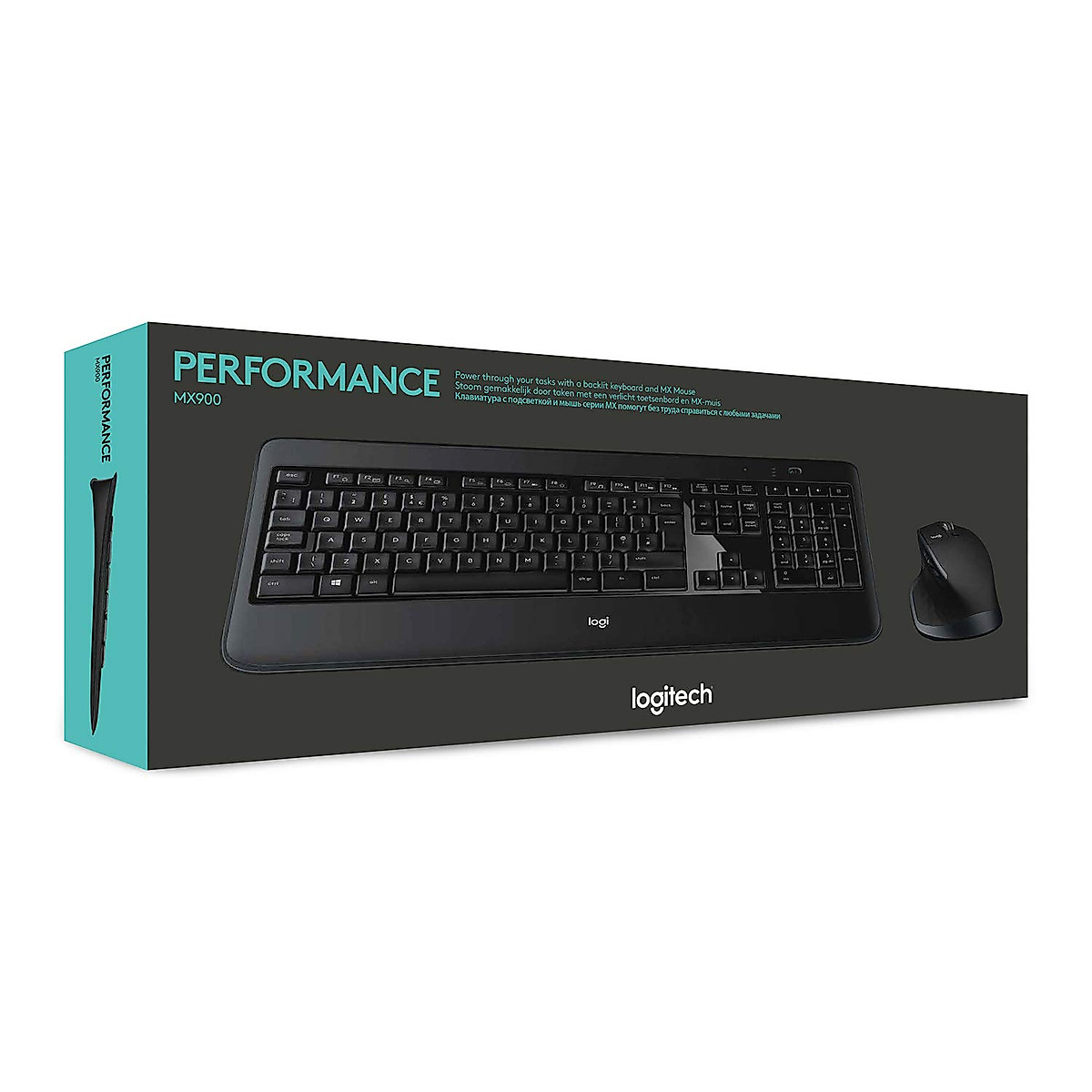 Logitech MX900 Performance Premium Backlit Keyboard and MX Master Mouse Combo , Black