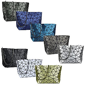 Geometric Matte Crossbody Bags for Women (Blue)