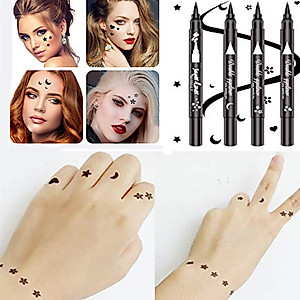 LGSZGDCN Double-headed Eyeliner Stamp Winged,Waterproof and Smudge proof 4 Pens Eyeliner Stamp. Perfect Wing Cat Eye Stamp, Long Lasting Liquid Eye Liner, Hypoallergenic and Easy to Use