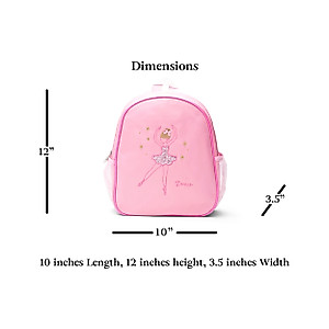 GLOBAL FBA INC Girls Dance Backpack Toddler 3-8 Years Pink