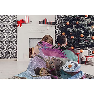 Northwest Frozen Micro Raschel Throw Blanket, 46" x 60", New Family
