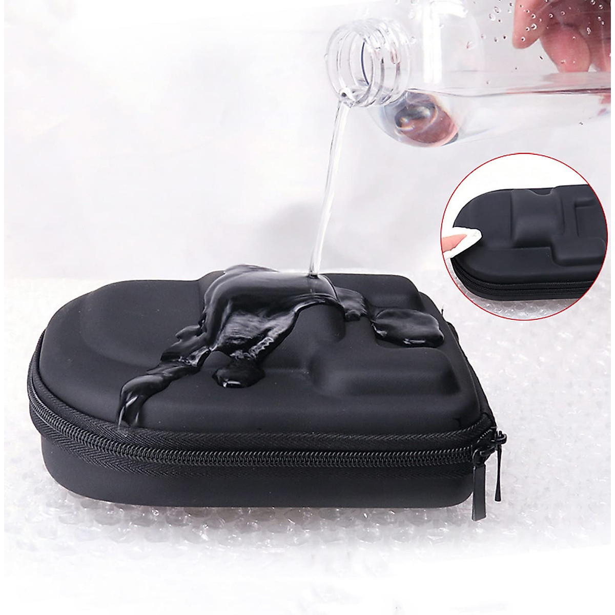 Sanmum Fishing Reel Case Bag Baitcasting Reel Fishing Tool Storage Pouch Reels Waterproof Protective Cover Sleeve(Reel Not Included) (Black for Right)