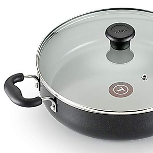 T-fal G9019064 Specialty Ceramic Dishwasher Oven Safe Jumbo Cooker, 5 quart, Black