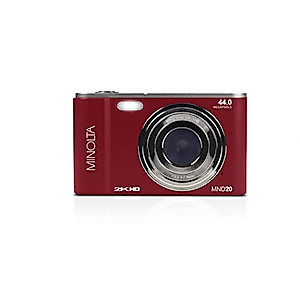 Minolta MND20 44 MP / 2.7K Ultra HD Digital Camera (Red)