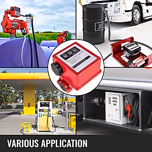 VEVOR Mechanical Fuel Meter 20 GPM Fuel Flow Meter 3-Digital Batch Display Fuel Transfer Meter 1 Inch Diesel Fuel Flow Meter All Fuel Transfer Pumps Gasoline Flow Meter