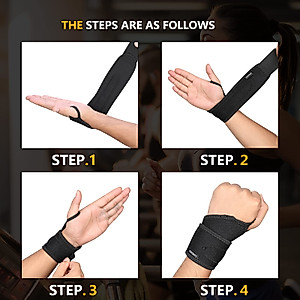 Carpal Tunnel Wrist Brace,2 Pack Adjustable Wrist Compression Strap and Wrist Brace Sport Wrist Support for Fitness, Carpal Tunnel Arthritis, Tendonitis, Weightlifting,Pain ReliefWear Anywhere Wrist