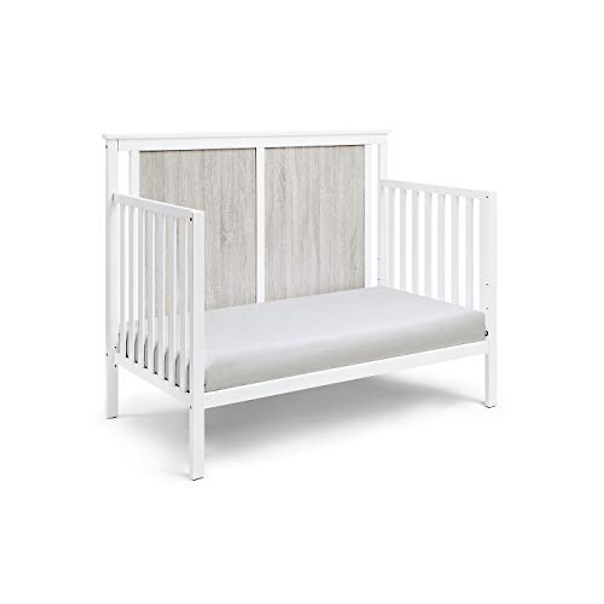Suite Bebe Connelly 4 in 1 Convertible Crib in White with Rockport Gray Wood