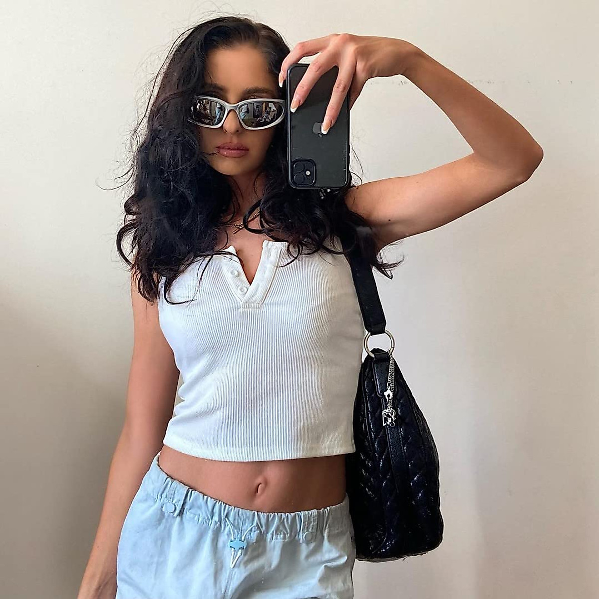 JASPIN Y2K Wrap Around Sunglasses for Women Men Sliver Oval Fashion Trendy Sport Shades UV400 Eyeglasses