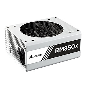 CORSAIR RMX White Series, RM850x, 850 Watt, 80+ Gold Certified, Fully Modular Power Supply - White