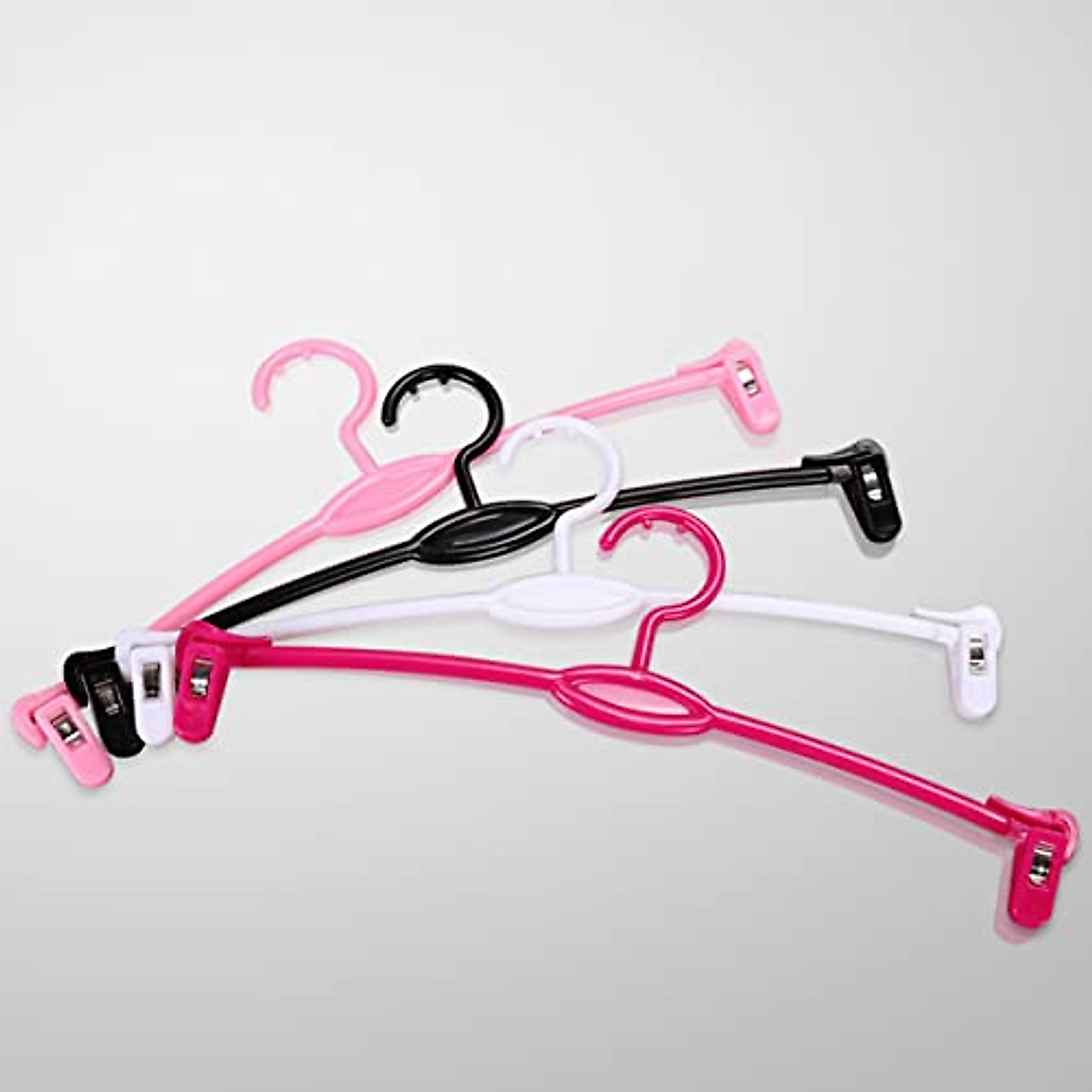 15pcs Home Practical for Shop Holder Simplicity Clothes Underwear Dresses Black Drying Coat with Clips Bra Pants Support Plastic Hangers Trousers Rack Skirt Panties Laundry