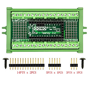 Terminal Block Breakout Board Module for Teensy 3.2, Screw Mount Version