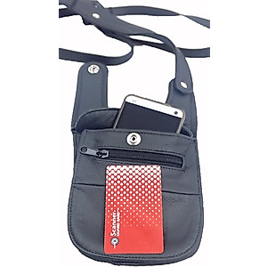 Sharpshooter Security Purse Money Belt Stash Sack Shoulder Holster Leather Passport Wallet