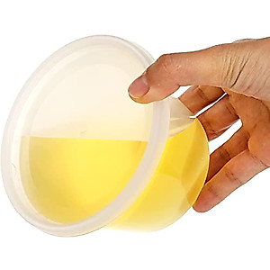 Lawei 70 Pack Plastic Deli Food Containers with Lids - 16 Oz Food Storage Containers Freezer Deli Cups for Soup, Party Supplies, Meal Prep and Portion Control