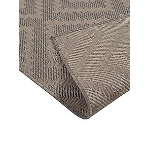 Furnish my Place Outdoor Collection Accent Diamond Rug - 5 ft. 3 in. x 7 ft. 6 in. Dove, Moroccan Water Proof Rug for Bedrooms, Gardens, Patio