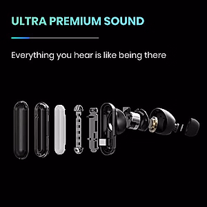 HHOGene Gpods RGB Wireless Earbuds with Led Light Control, Noise Cancelling Bluetooth Earphones in Ear with Fast Charging Case, IPX4 Sweatproof Sport Gaming Hiking Traveling for iPhone & Android Black